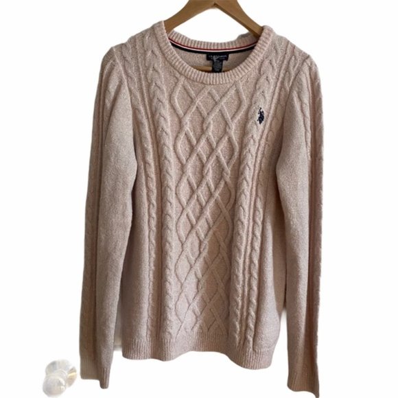 U.S. Polo Assn. | Sweaters | Uspa Women Fisherman Sweater English Rose ...